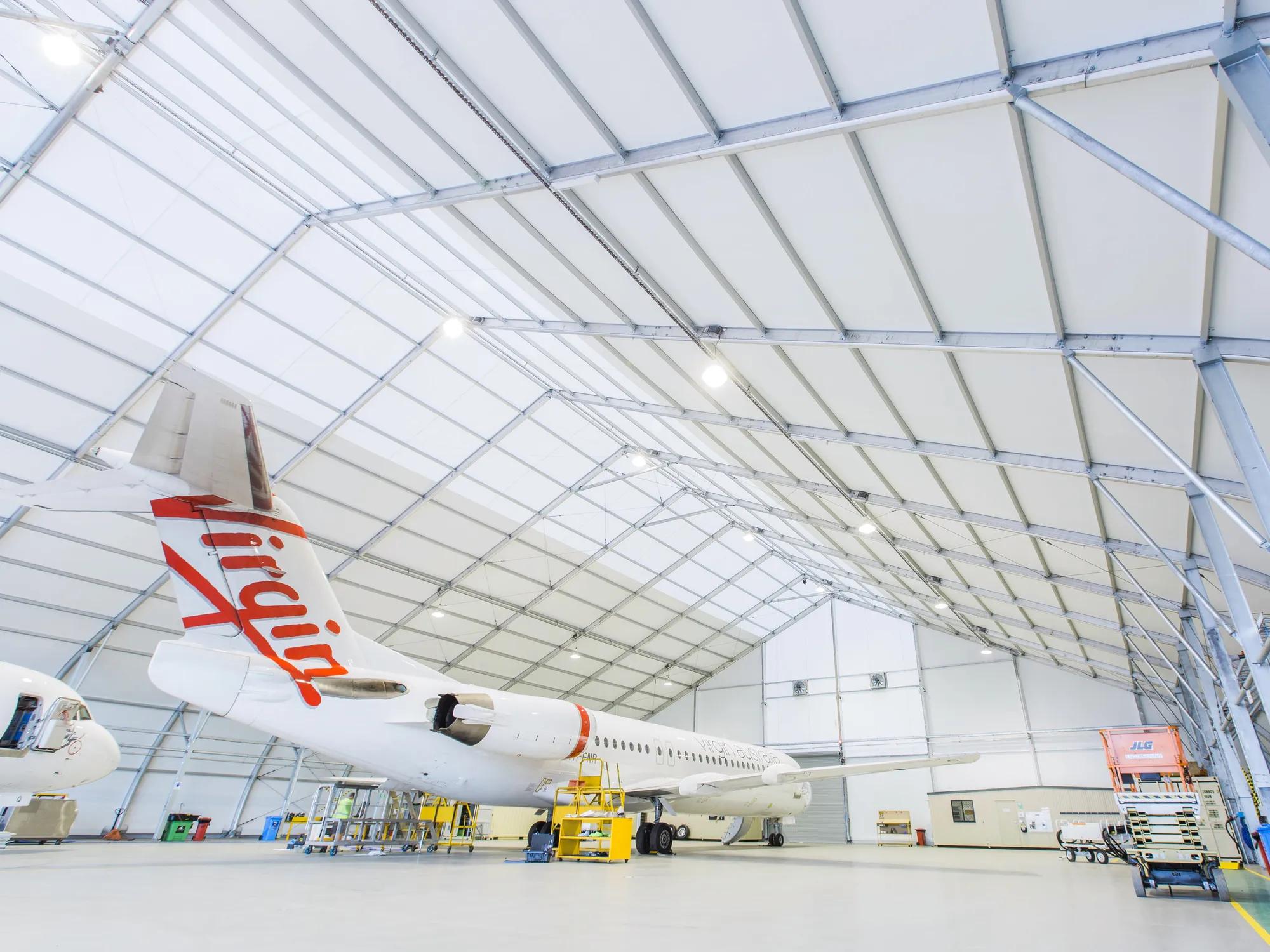 Temporary Fabric Structures for Aircraft & Aviation Hangars | WillScot
